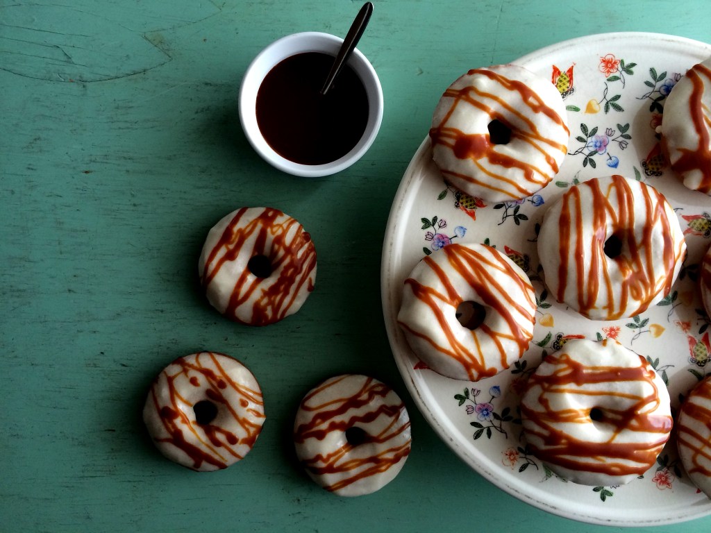 Glazed Pear Donuts with Salted Caramel Drizzle | the Seasonal Veg Head